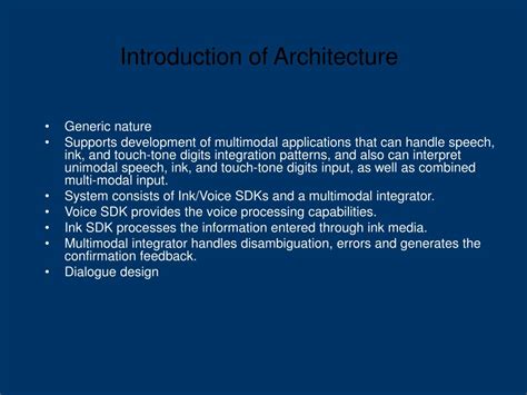 ppt multimodal architecture for integrating voice and ink xml formats powerpoint presentation