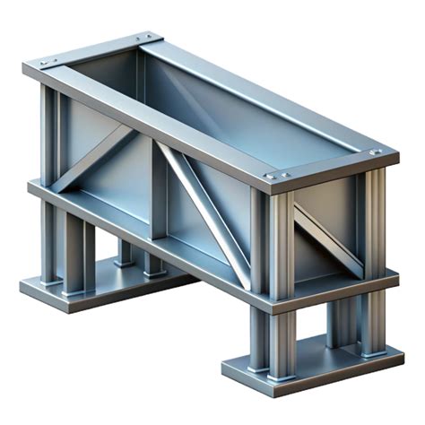 Bold Serene Steel Girder Industrial Design No Background With
