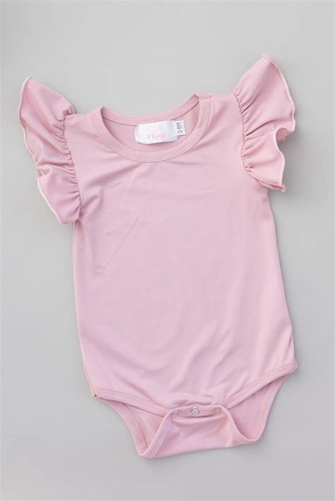 Vintage Pink Ss Flutter Bodysuit Mila And Rose