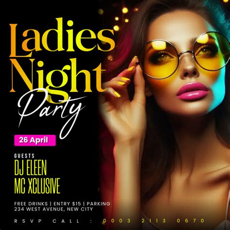 Ladies Night Party Event Poster Template Postermywall