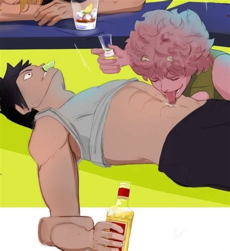 Rule 34 Abs Hanta Sero Licking Male Mina Ashido Muscles Muscular