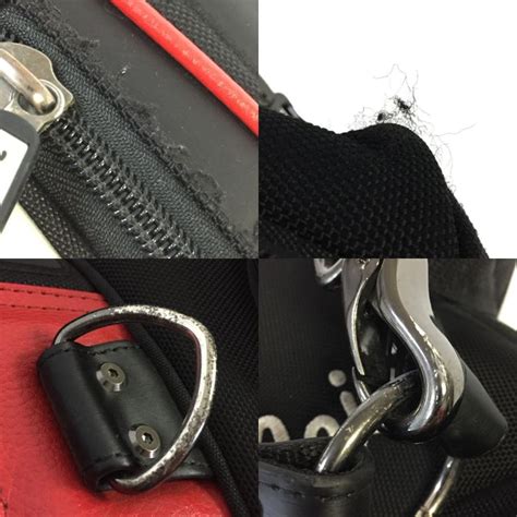 Titleist タイトリスト キャディバッグ 9型 6分割 黒x白x赤 傷や汚れあり リサイクルビッグバンヤフー店 通販