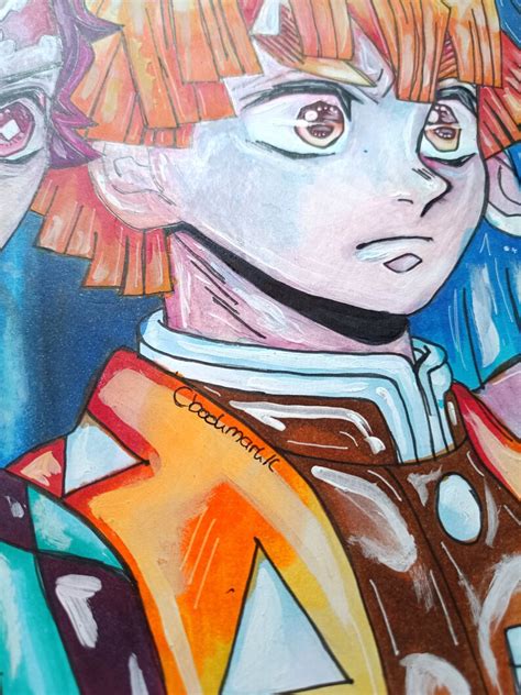 Demon Slayer Tanjiro Zenitsu And Inosuke Drawing Print Etsy