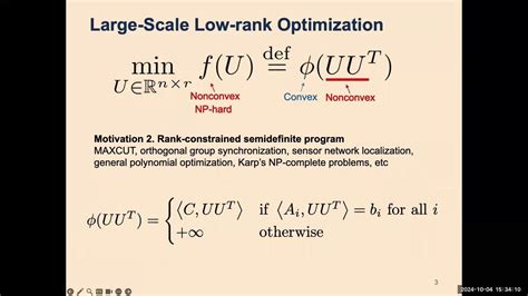 Richard Y Zhang Rank Overparameterization And Global Optimality Certification Uiuc Youtube