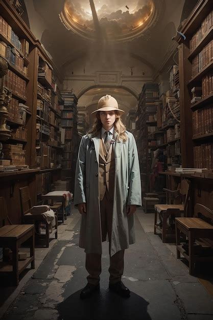 Premium Ai Image Temporal Anomaly Historian Superhuman Chronicles Of Times Secrets