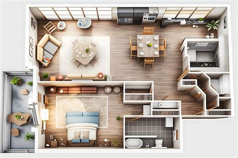 Plan Of An Apartment Or House Interior Design Neural Network Ai Generated Premium Ai Generated