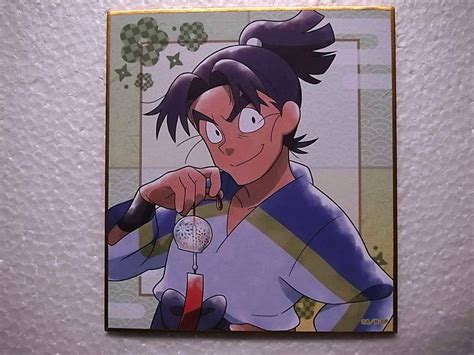 Jp 忍たま乱太郎 ミニ色紙 潮江文次郎 描き下ろしイラスト 浅草花やしき みんなで下町散策の段 Vera全国一律