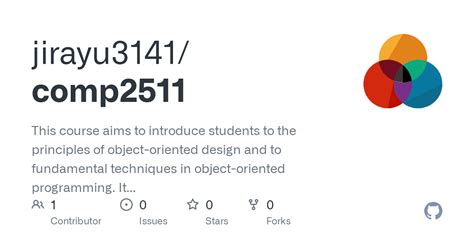 GitHub Jirayu3141 Comp2511 This Course Aims To Introduce Students To