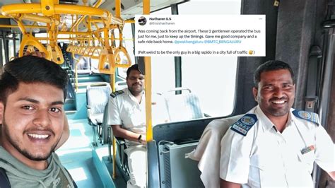 Bengaluru Bmtc Operated Airport Bus For Just One Man Who Shared A ‘thank You Post For Their