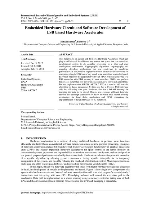 Pdf Embedded Hardware Circuit And Software Development Of Usb Based