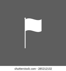 White Flag Icon Stock Vector Royalty Free 1162229422