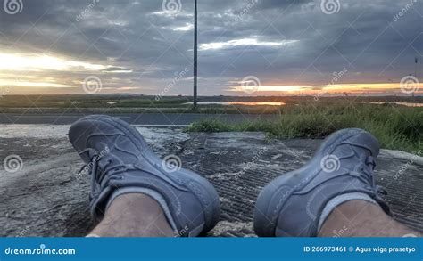Portrait Of Feet After A Morning Run Stock Image Image Of Ocean Wave 266973461