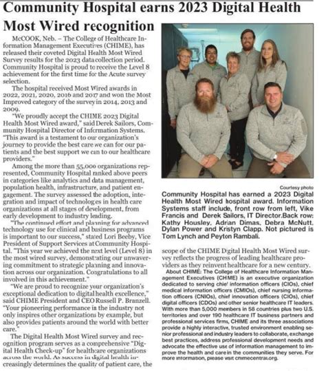 Congratulations To Derek Sailors And The Community Hospital Team In April Derek Sat Down With