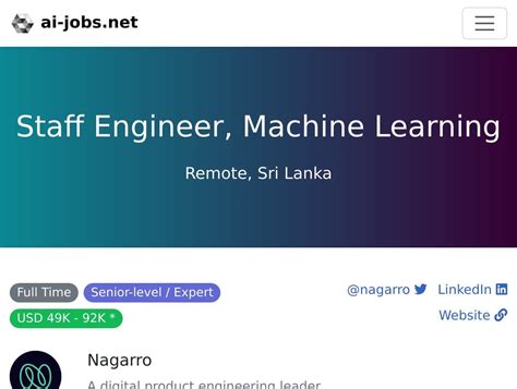 Hiring Staff Engineer Machine Learning Remote Raimljobs