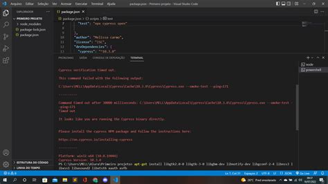 Após Rodar O Comando Npm Run Test Dar Um Erro Cypress Automação De Testes E2e Alura