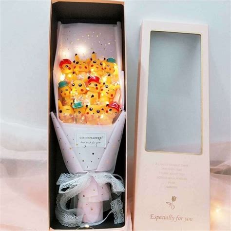 現貨熱銷 皮卡丘卡通花束玩偶公仔送男女朋友情人節畢業禮閨蜜生日可愛禮物 特價~特價 Yahoo拍賣