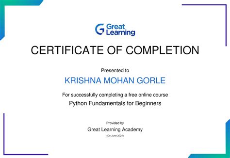 Krishna Mohan On Linkedin Pythonfundamentals Greatlearningacademy