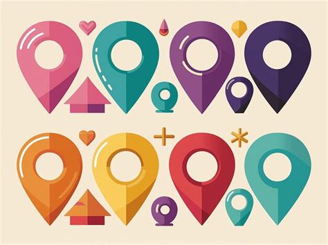 Premium Vector Location Marker Collection Popular Pin Icons