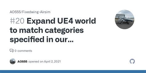 Expand Ue World To Match Categories Specified In Our Simulation