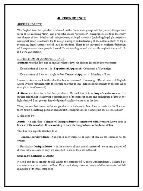 juris notes pdf jurisprudence postmodernism