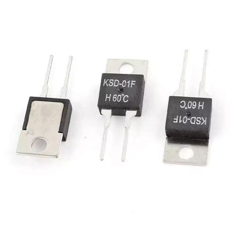 3pcs KSD 01F H60C 60 Celsius N O Normal Open Temperature Switch Sensor