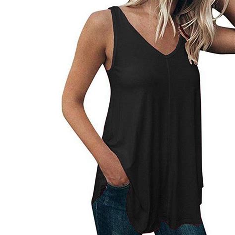 Plus Size 5XL Summer Fashion Casual Pure Color Tops Camis Vest Tee Top