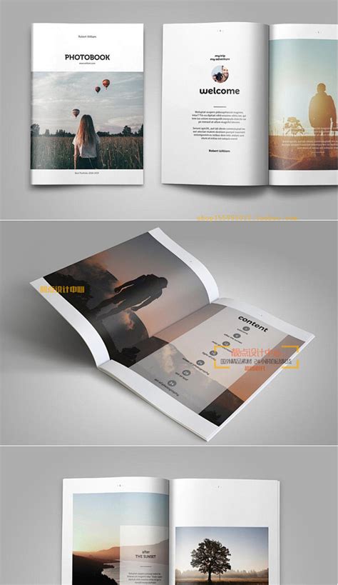 个人作品集写真集模板InDesign 照片书封面内页排版设计送word a5 淘宝网