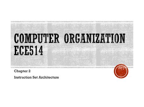 SOLUTION Slides 3 Instruction Set Architecture Studypool