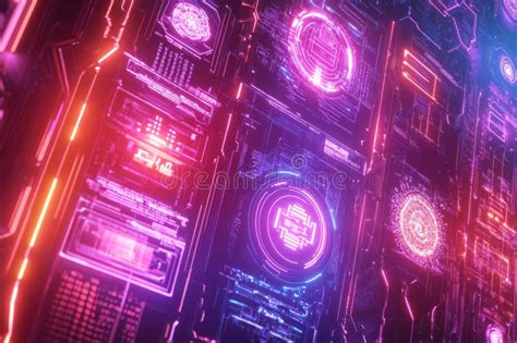 A Futuristic Holographic Interface Displaying Glowing Ai Driven