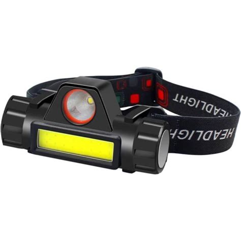 1 Pc Lampe Frontale Usb Rechargeable Lampe De Poche Rechargeable Par