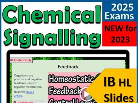 Ib Biology C21 Chemical Signalling Hl Only Ib Diploma First Exams