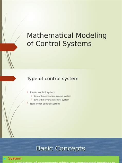 Mathematical Modeling Pdf Control Theory Applied Mathematics