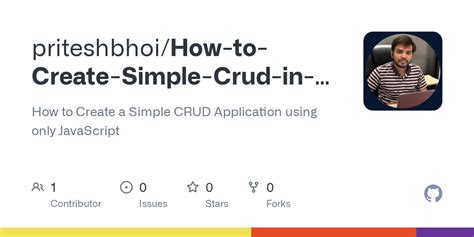GitHub Priteshbhoi How To Create Simple Crud In Pure JavaScript How