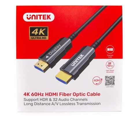 Unitek Kabel Hdmi 20 Aoc 4k60hz 40m Kable Hdmi Sklep Komputerowy
