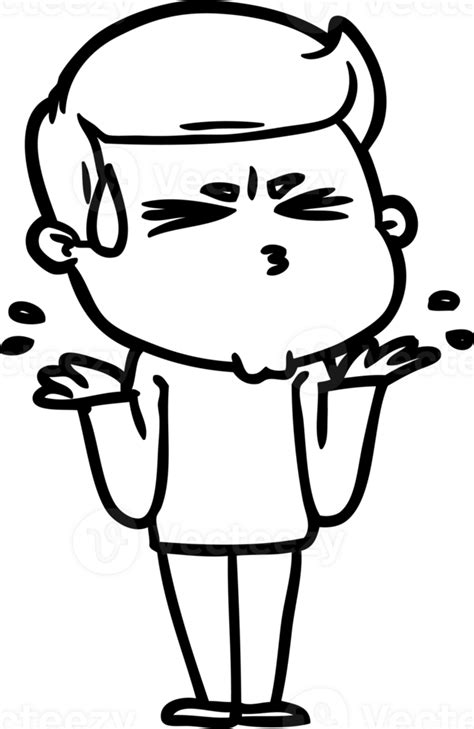 Cartoon Man Sweating Icon 40834155 Png