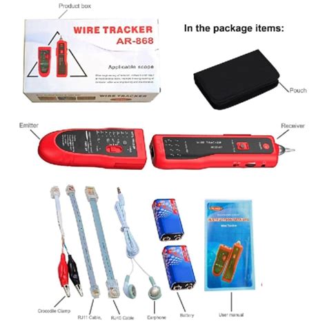 Wire Tracker Rj11 Rj45 Cable Tester Line Finder Ethernet Lan Network