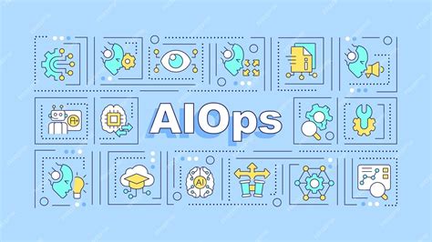 Premium Vector Ai Ops Text With Various Thin Line Icons Concept On