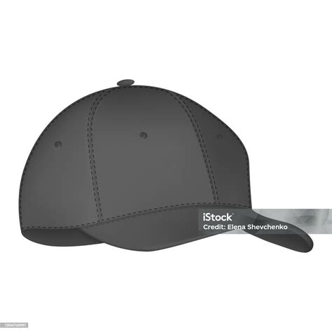 벡터 사실적인 야구 모자 현실적인 야구 캡 템플릿 전면 앞면보기와 야구 유니폼 캡의 모형과 빈 템플릿 격리된 벡터 그림 집합입니다 0명에 대한 스톡 벡터 아트 및 기타