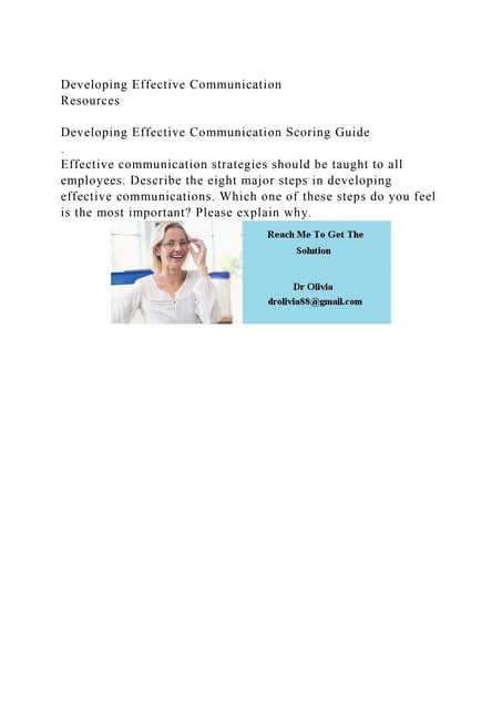 Developing Effective Communicationresourcesdeveloping Effectivdocx
