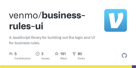 GitHub Venmo Business Rules Ui A JavaScript Library For Building Out The Logic And UI For