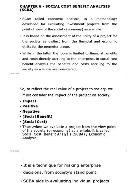 Social Cost Benefit Analysis Techniques Pdf Costbenefit Analysis