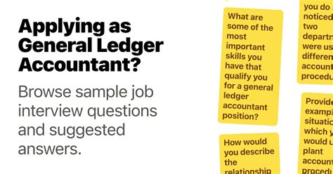 General Ledger Accountant Interview Questions