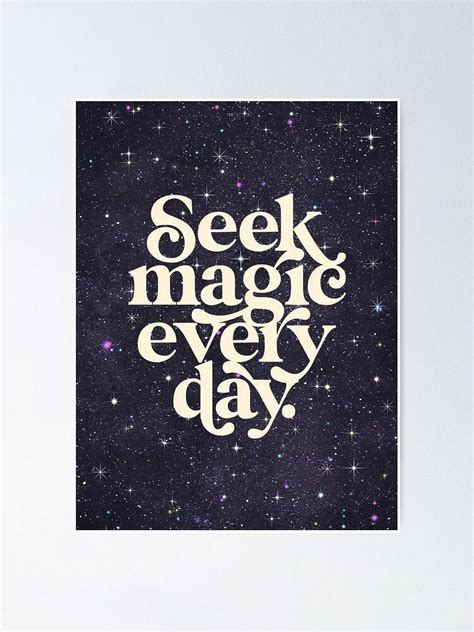 Aaroca New Seek Magic Every Day Unframed Poster Classic Decoration For