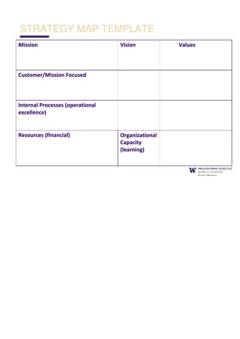 Strategy Map Template Printable Pdf Download