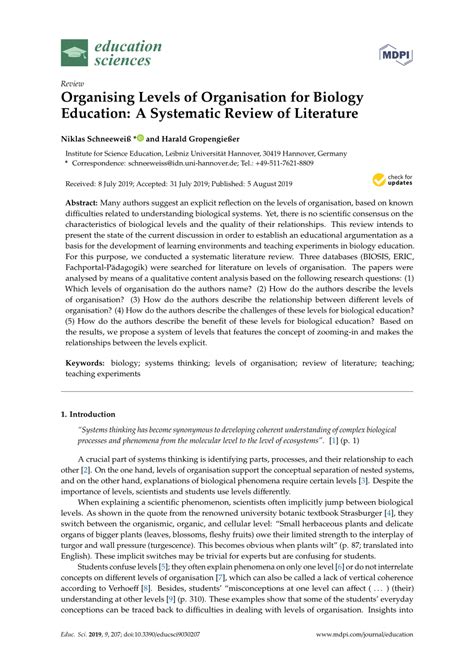 Levels Of Biological Organization Worksheet E Streetlight