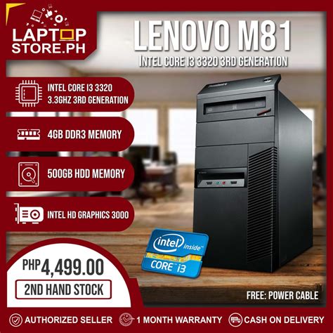 Cpu Computer Desktop Lenovo M81 Intel Core I3 3320 3 3ghz 4gb Ddr3