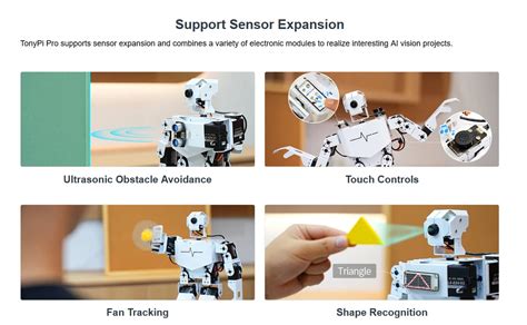 Tonypi Pro Ai Vision Humanoid Robot For Raspberry Pi 4b