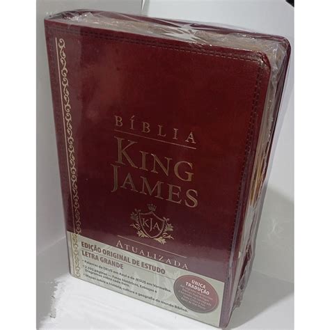 Bíblia De Estudo King James Atualizada Grande Pink ou Vinho Índice Shopee Brasil