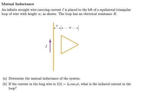 Answered Mutual Inductance An Infinite Straight Bartleby