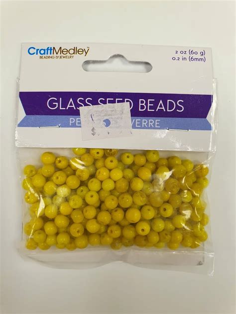 Craft Medley Glass Seed Beads Yellow Masternet Panamá